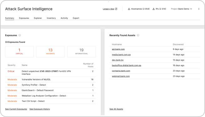 Attack Surface Intelligence | External Attack Surface Management Attack Surface Intelligence | External Attack Surface Management